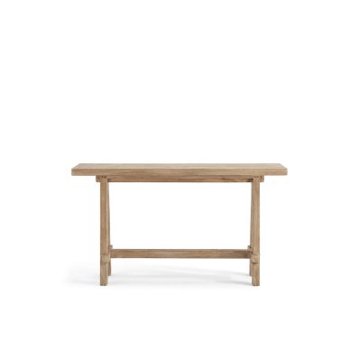 EM Wabi-Sabi Rustic Natural Reclaimed Wood Console Table