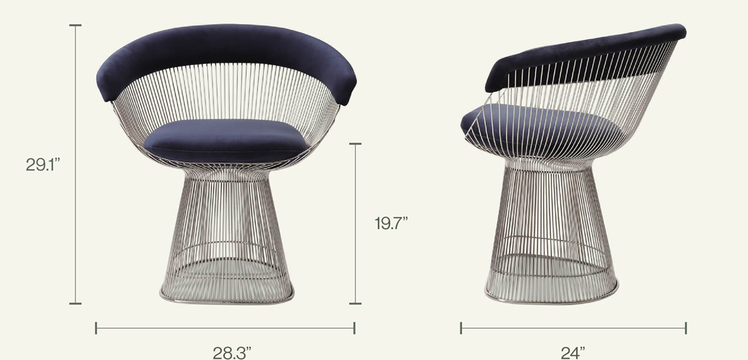 Warren Platner Armchair - Chrome Base