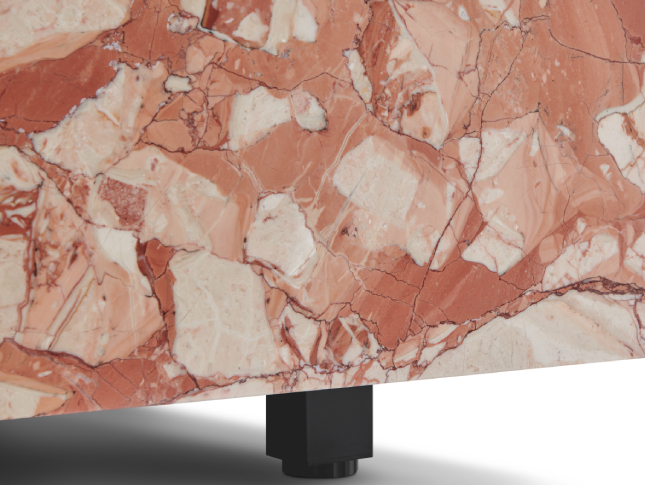 Giro Modern Rectangular Marble Low Profile Block Storage Coffee...